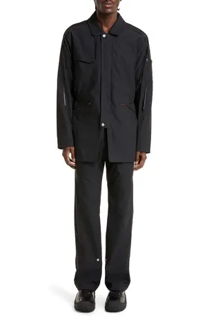 Kiko Kostadinov Mcnamara Uniform Stretch Nylon & Leather Trousers